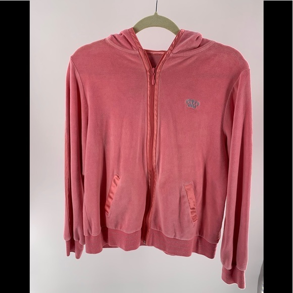 Arizona Jean Company | Tops | Arizona Jeans Company Pink Velour Hoodie ...